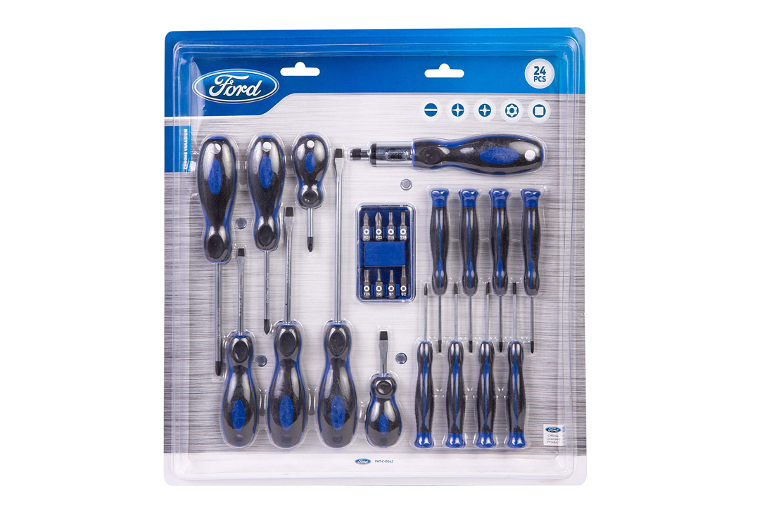 Ford Tools Ratchet Screwdriver 24PC Set | THE MANCAVE GARAGE