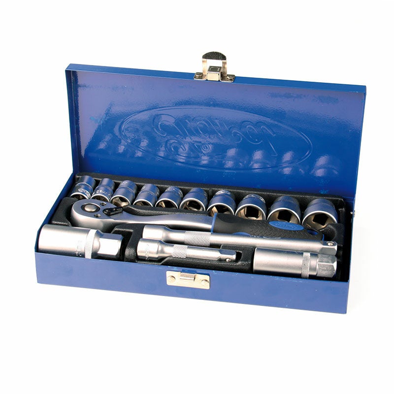 Ford Tools Ratchet and Socket Set 15 PC 3/8” Metric | THE MANCAVE GARAGE