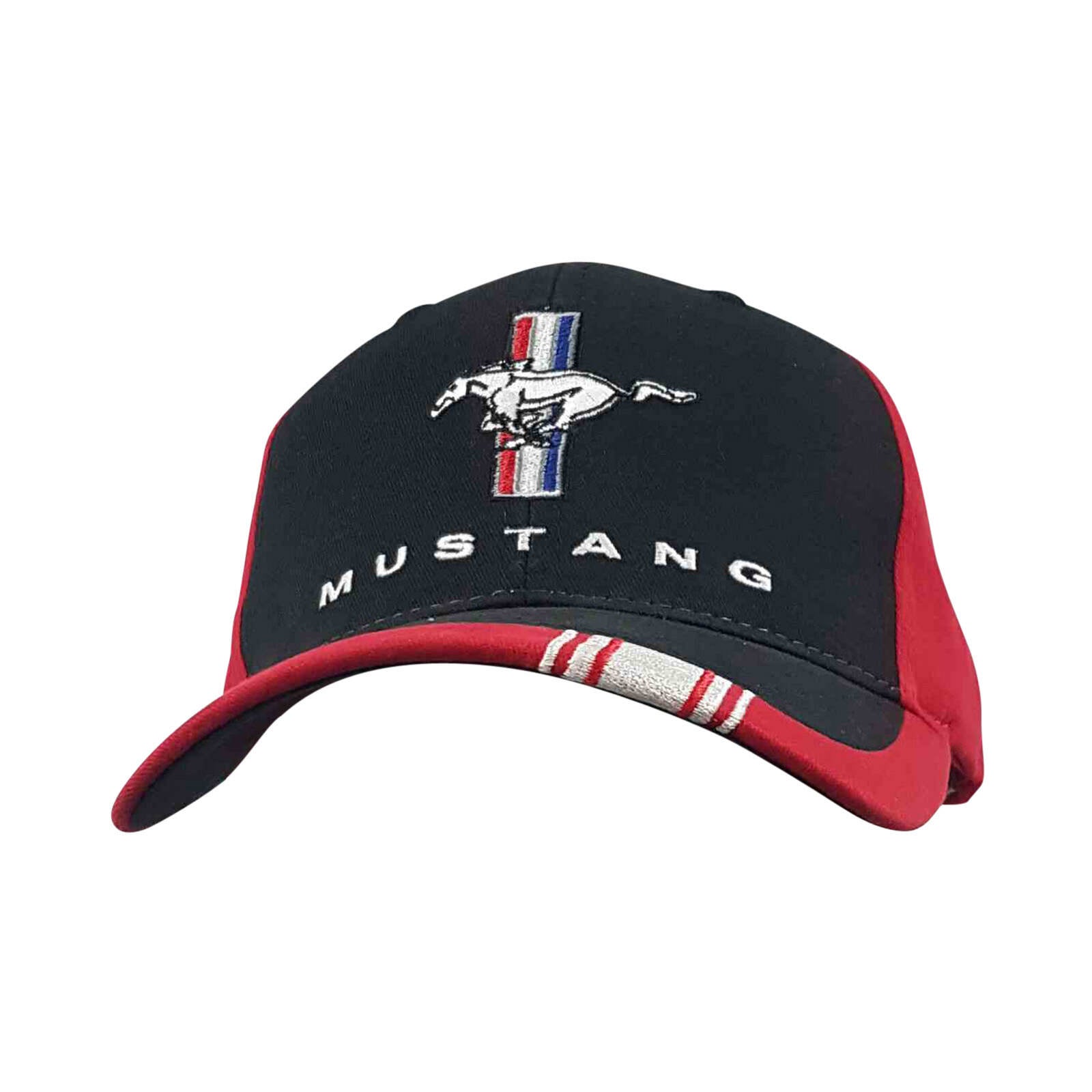 Contemporary Red Ford Mustang Tri-Bar Cap | THE MANCAVE GARAGE